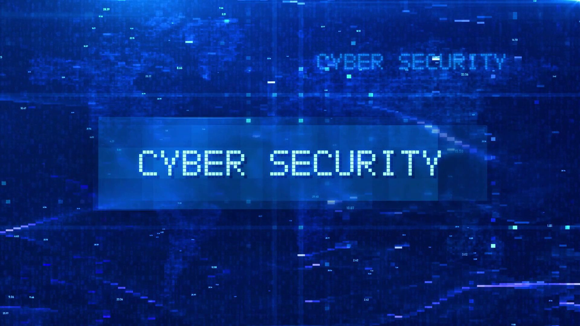 Cyber Security Digital Text Animation Over Stock Footage SBV-352259241 ...