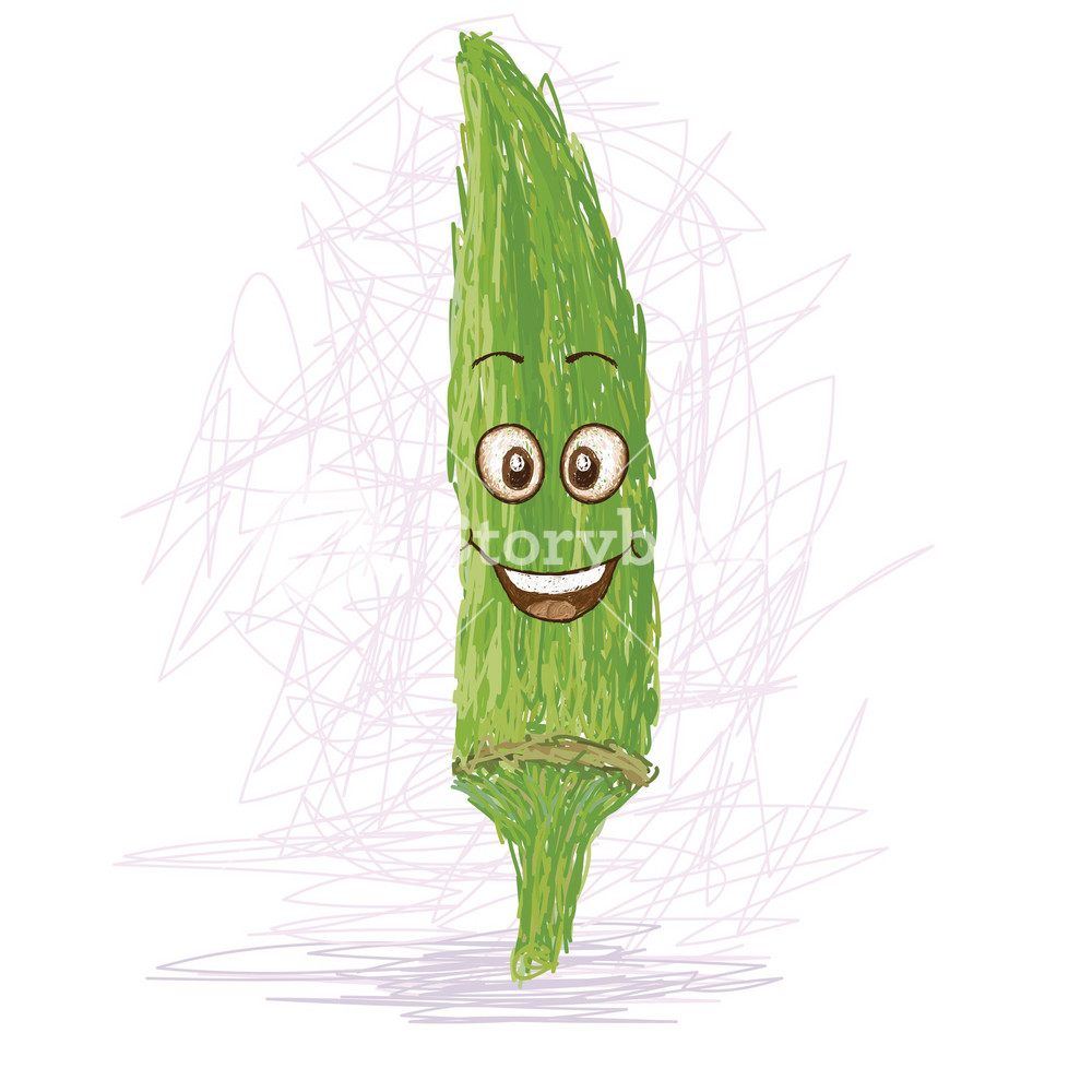 Happy Okra Royalty-Free Stock Vector SBI-300144649 - Storyblocks