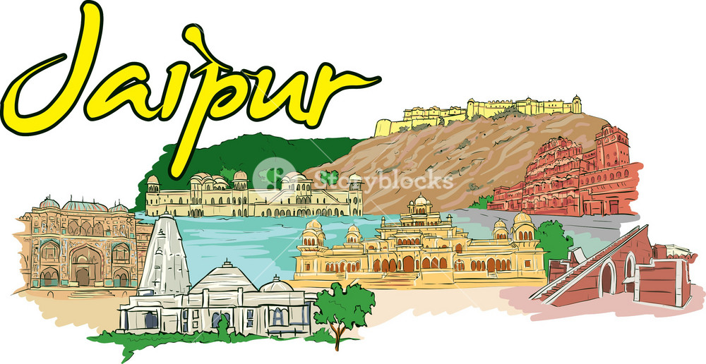 Jaipur Vector Doodle Royalty-Free Stock Vector SBI-300106413 - Storyblocks
