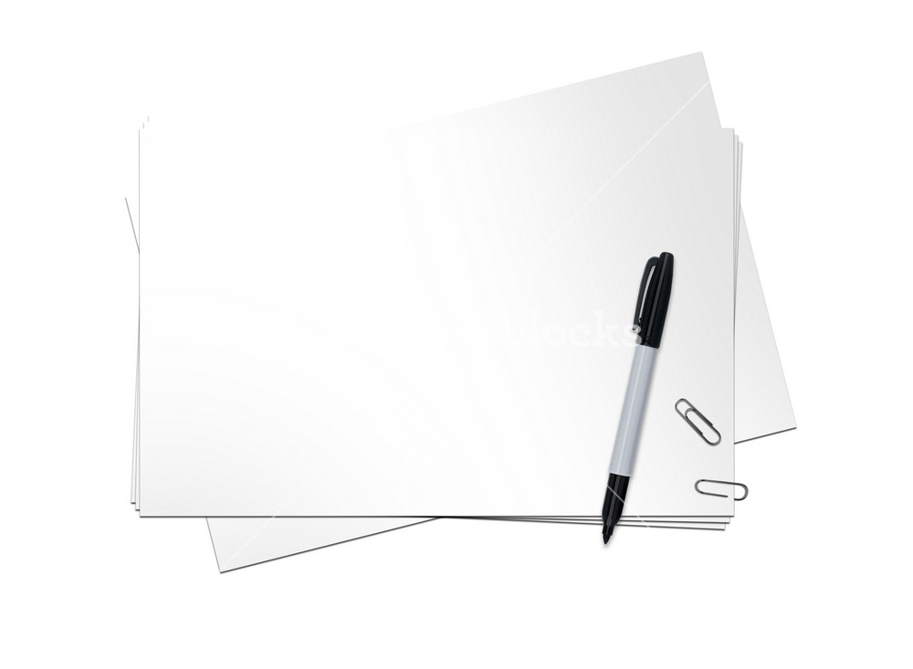 Paper And Pen Royalty-Free Stock Image - Storyblocks
