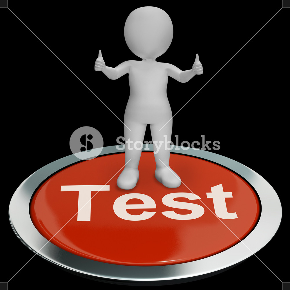 Test Button Showing Quiz And Online Questionnaires Royalty-Free Stock ...