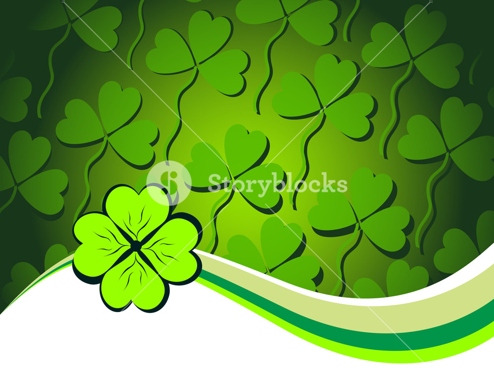 Vector Shamrock Pattern Background Royalty-Free Stock Image - Storyblocks